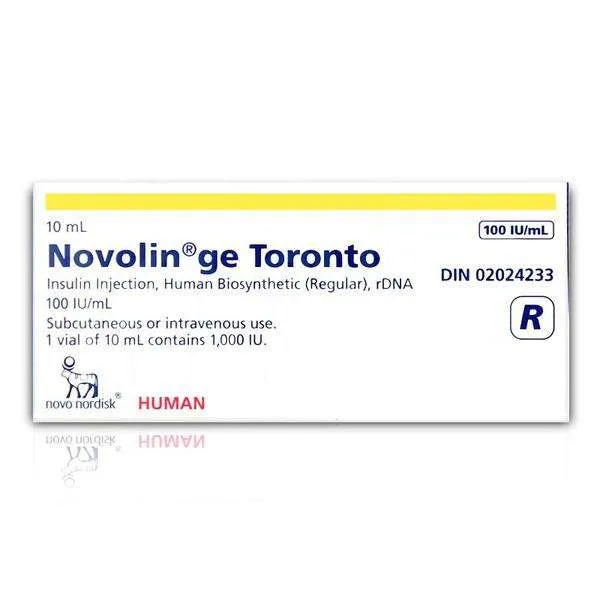 Novolin GE Toronto Vials (100 Units/mL) - Body Weight Solution